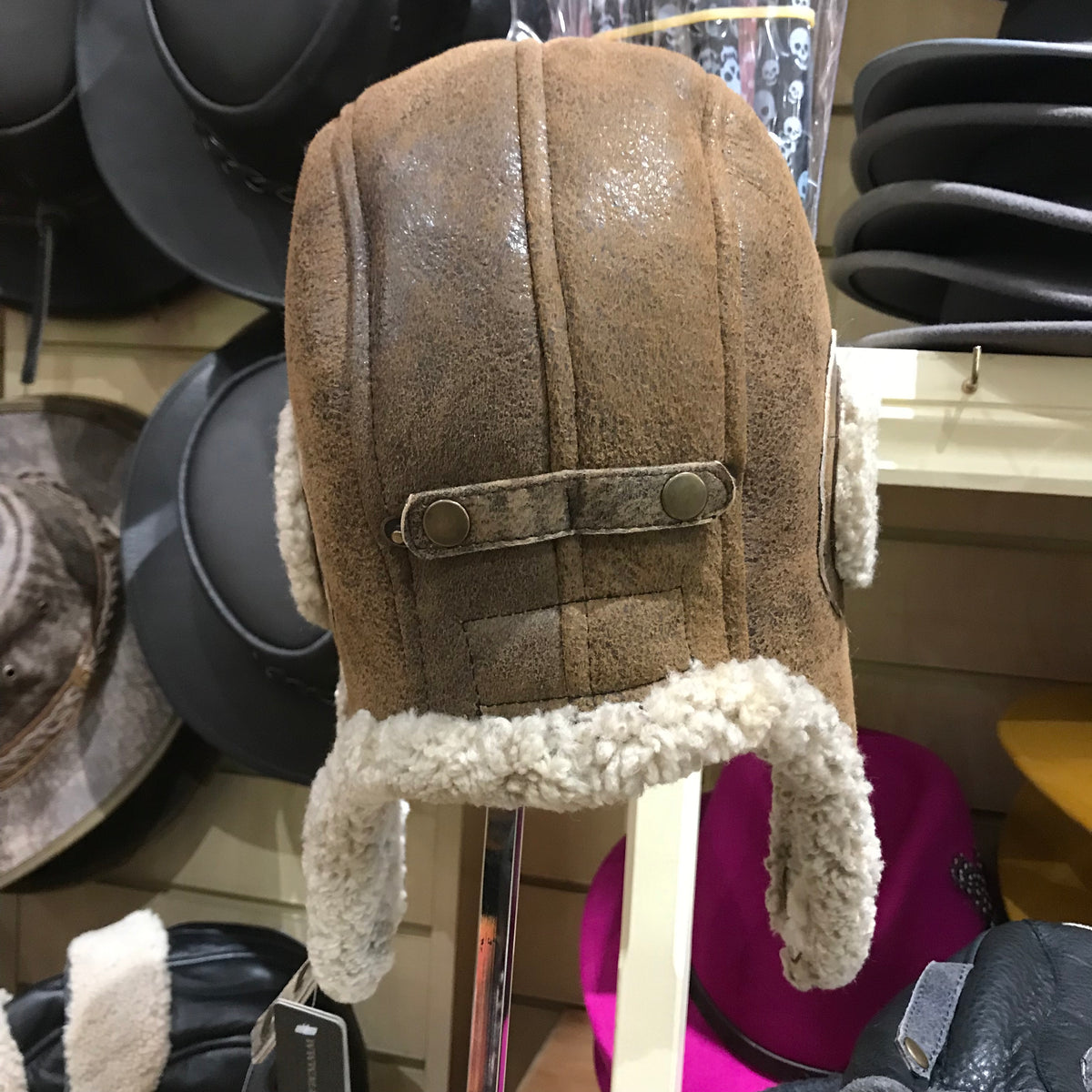 Leather Flying Trapper Hat